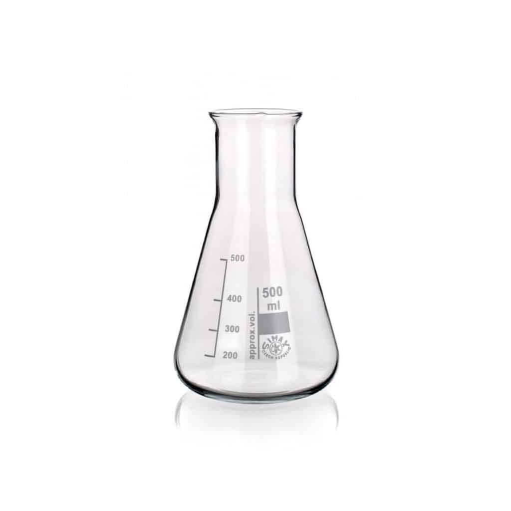 Erlenmeyer 500 ML Wijdmonds hittebestendig borosilicaat glas - YBMC