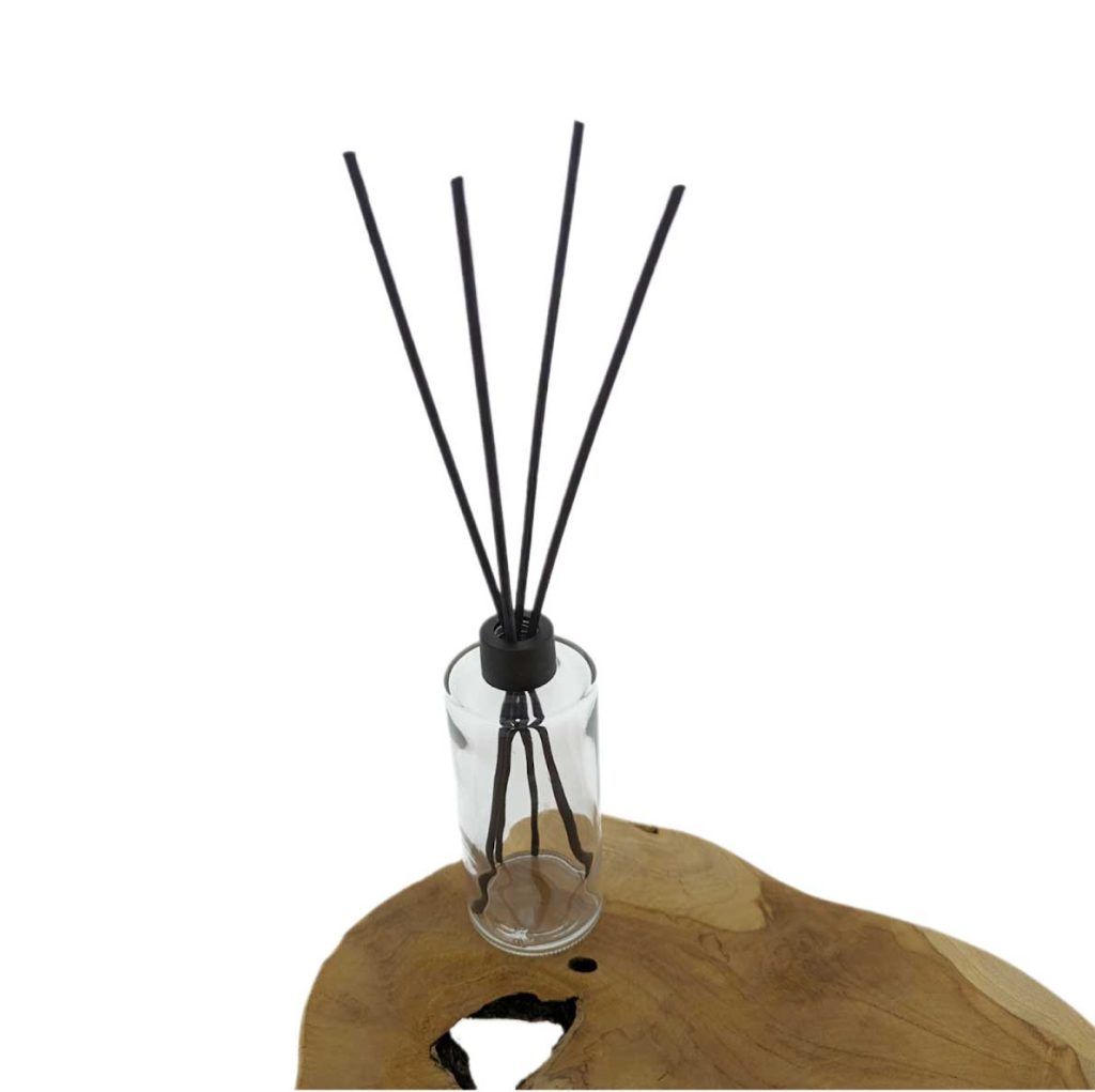 Geurfles glas 200ml reed diffuser + Rotan geurstokjes riet - YBMC