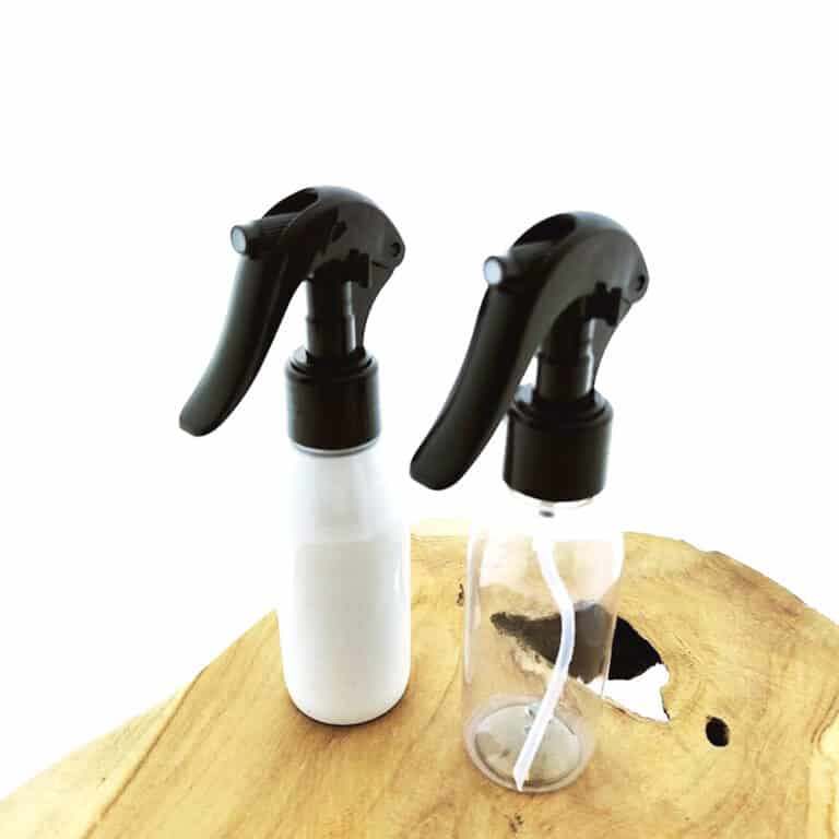 Sprayflesje wit 100ml fles + Trigger Spray verstuiver pomp zwart - YBMC